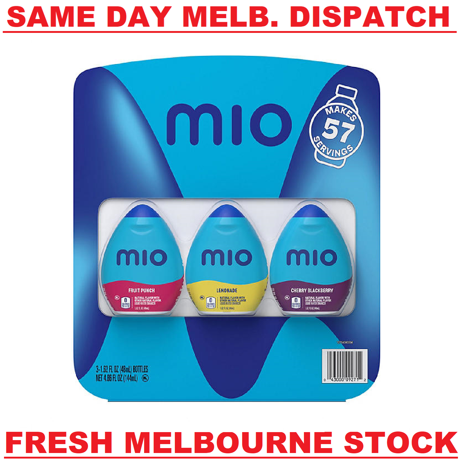 Mio ZERO SUGAR FREE Liquid Water Drink Enhancer (3 Mix Flavours) 3 PAC ...