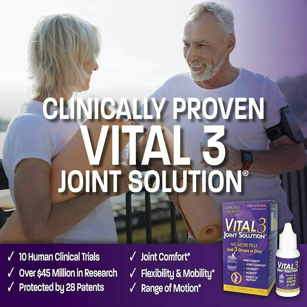Vital 3 Joint Solution - TRIPLE PACK 126 Doses - TYPE 2 COLLAGEN Joint ...