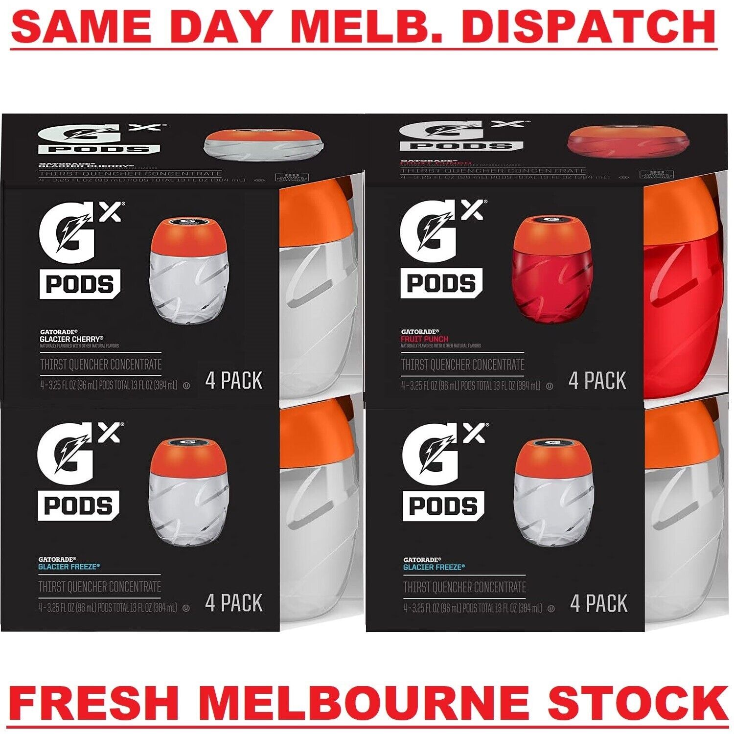 Gatorade GX Pods Electrolyte Concentrate - Variety Pack - 16 x 96mL (m ...