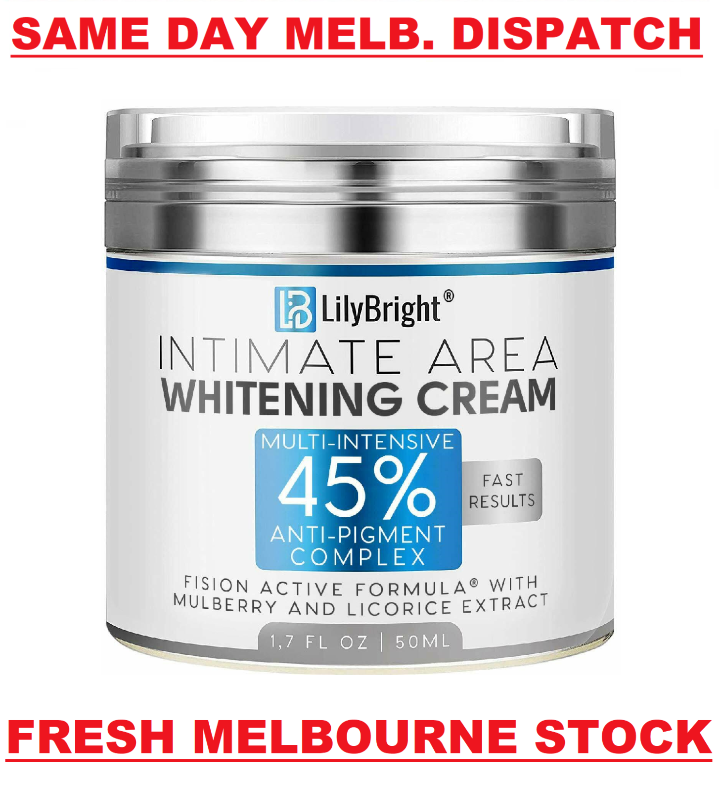 LilyBright Intimate Area Skin Whitening Cream Intensive 45% Treatment ...